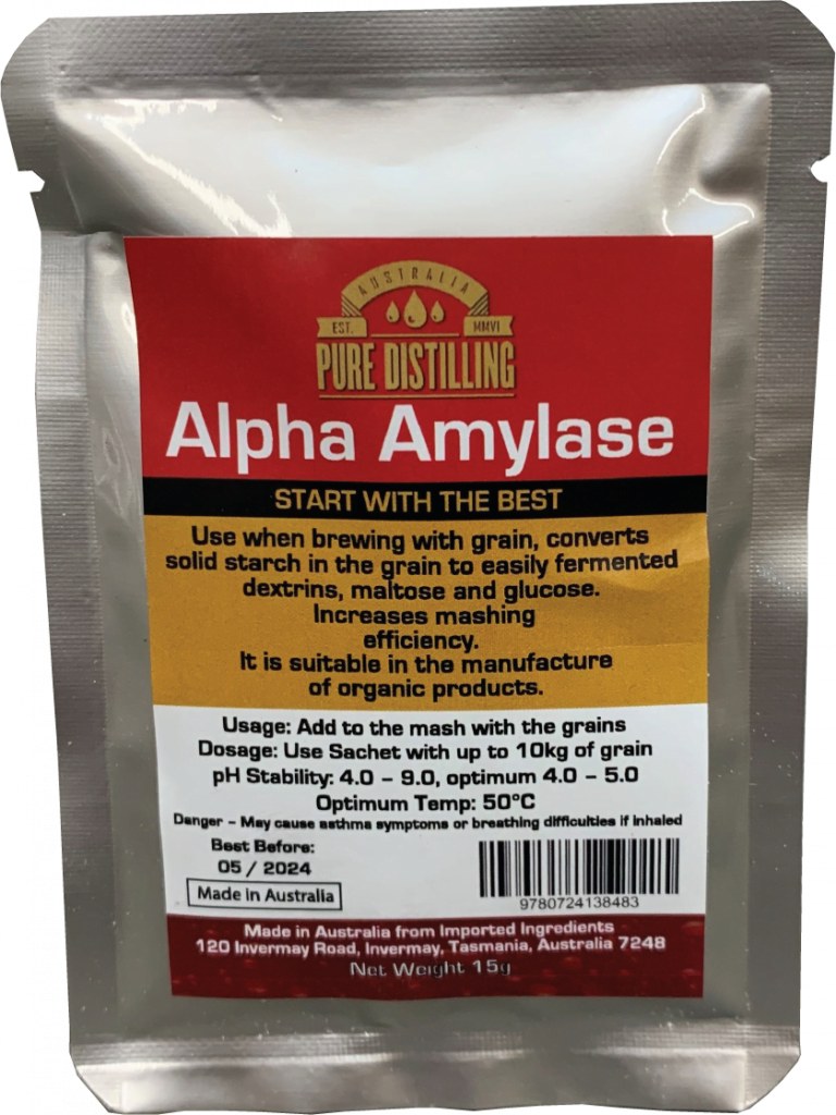 Alpha Amylase Enzyme 15g Pure Distilling